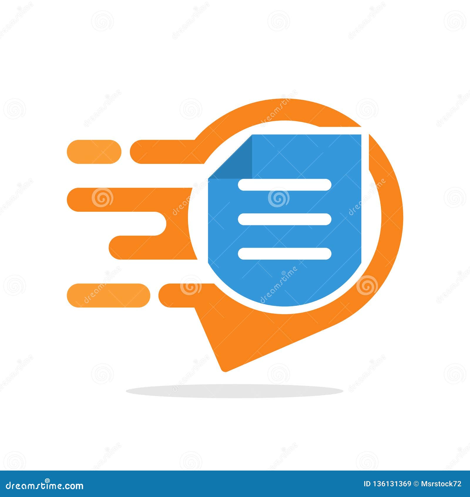 Vector Illustration Icon with Document Tracking Marker System Concept ...