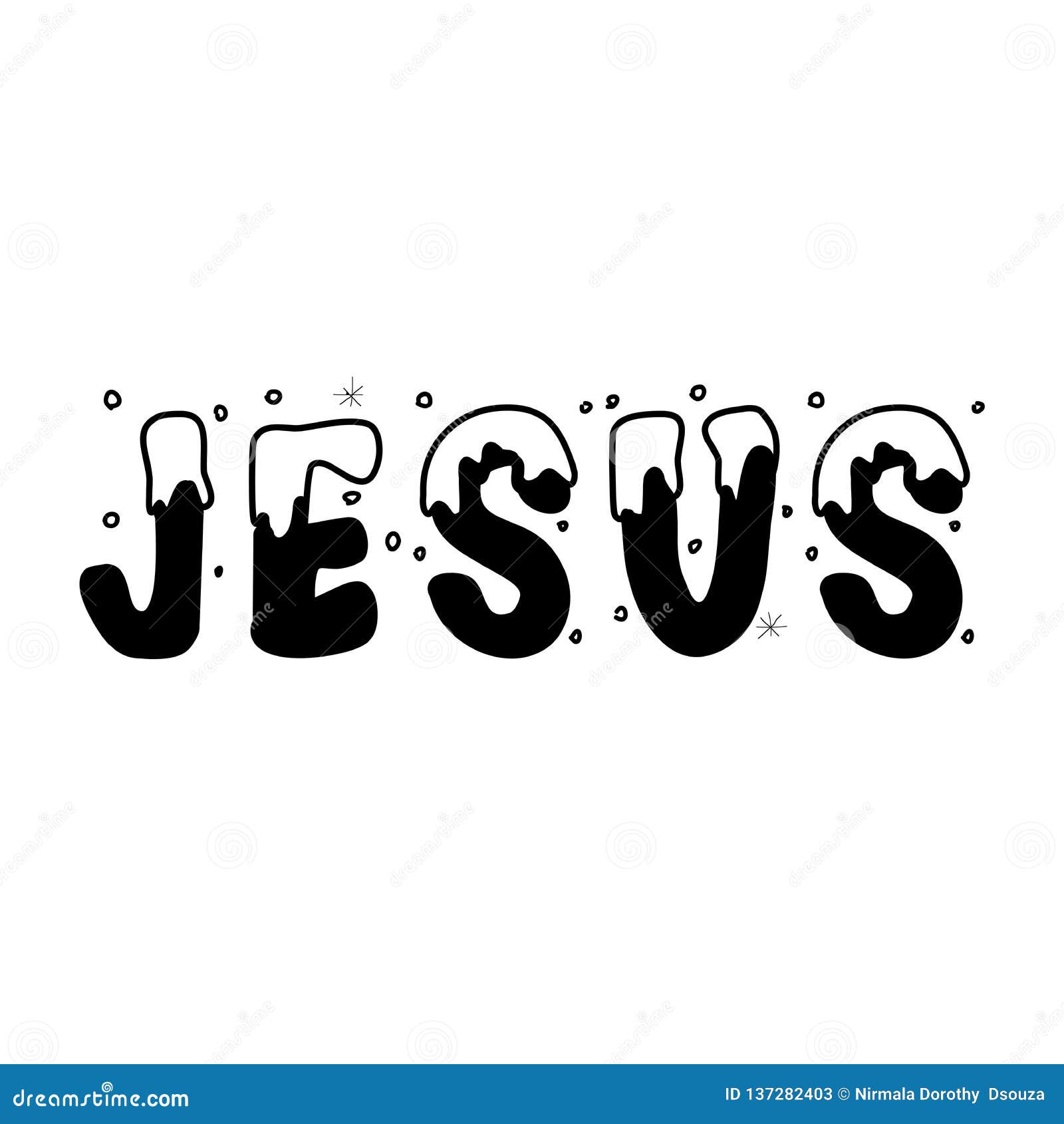 Jesus name text design stock illustration. Illustration of flyer ...