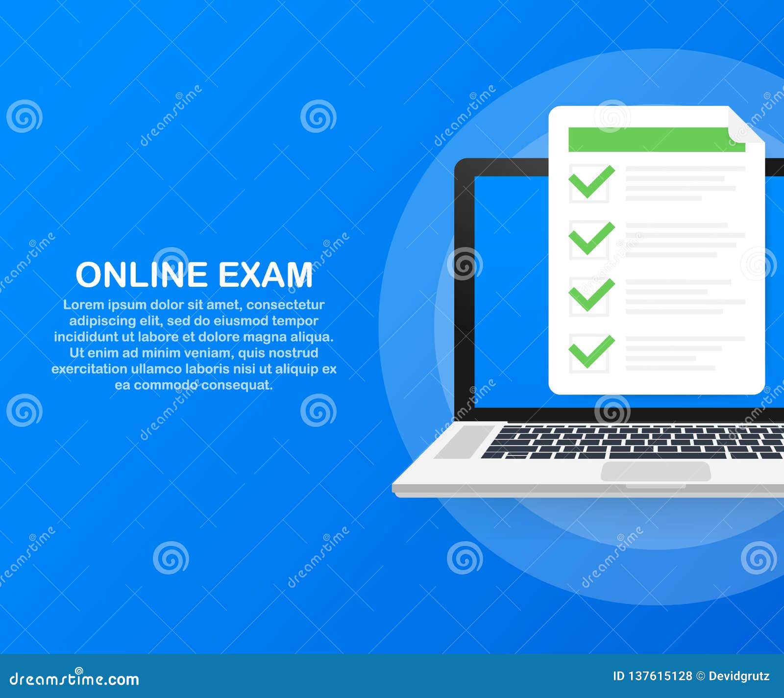 Online Exam, Checklist and Pencil, Choosing Answer, Questionnaire Form ...