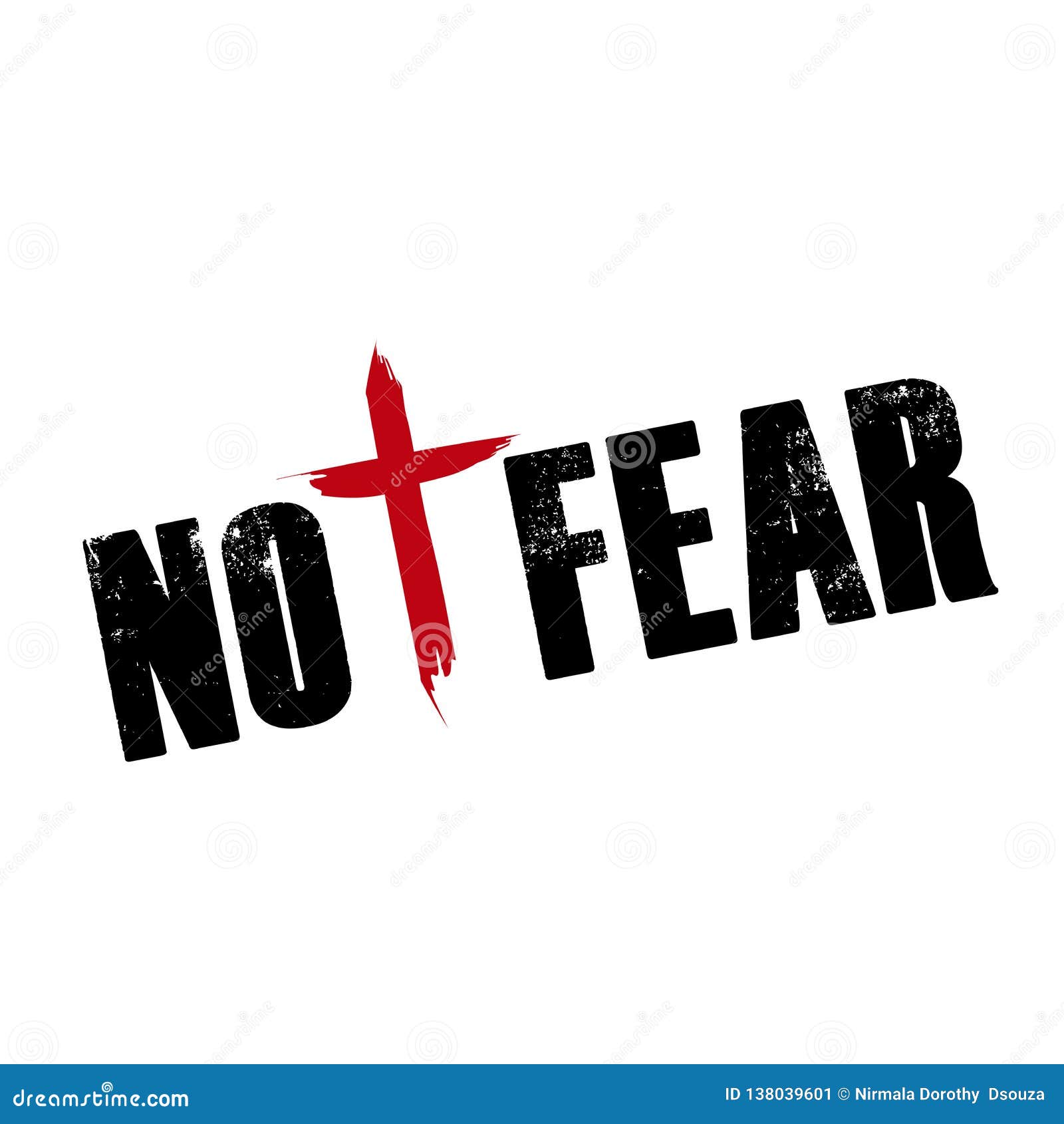 Christian quote, no fear stock illustration. Illustration of prayer ...
