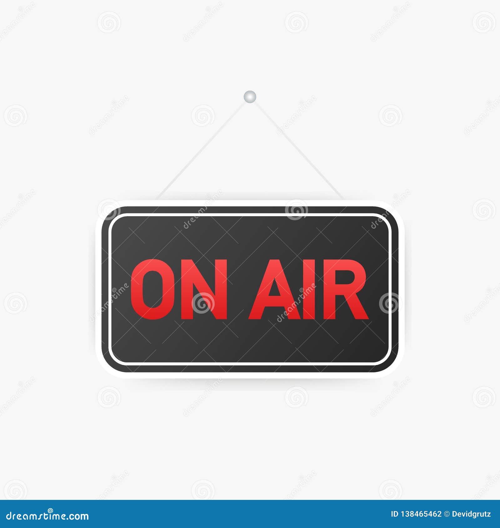 Broadcast Studio on Air Light. on-air Sign Radio and Television. Vector ...