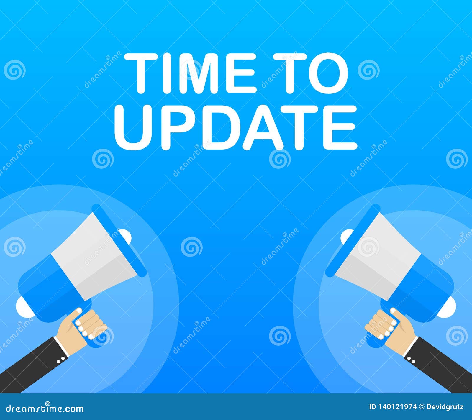System Software Update or Upgrade. Banner New Update. Megaphone with ...