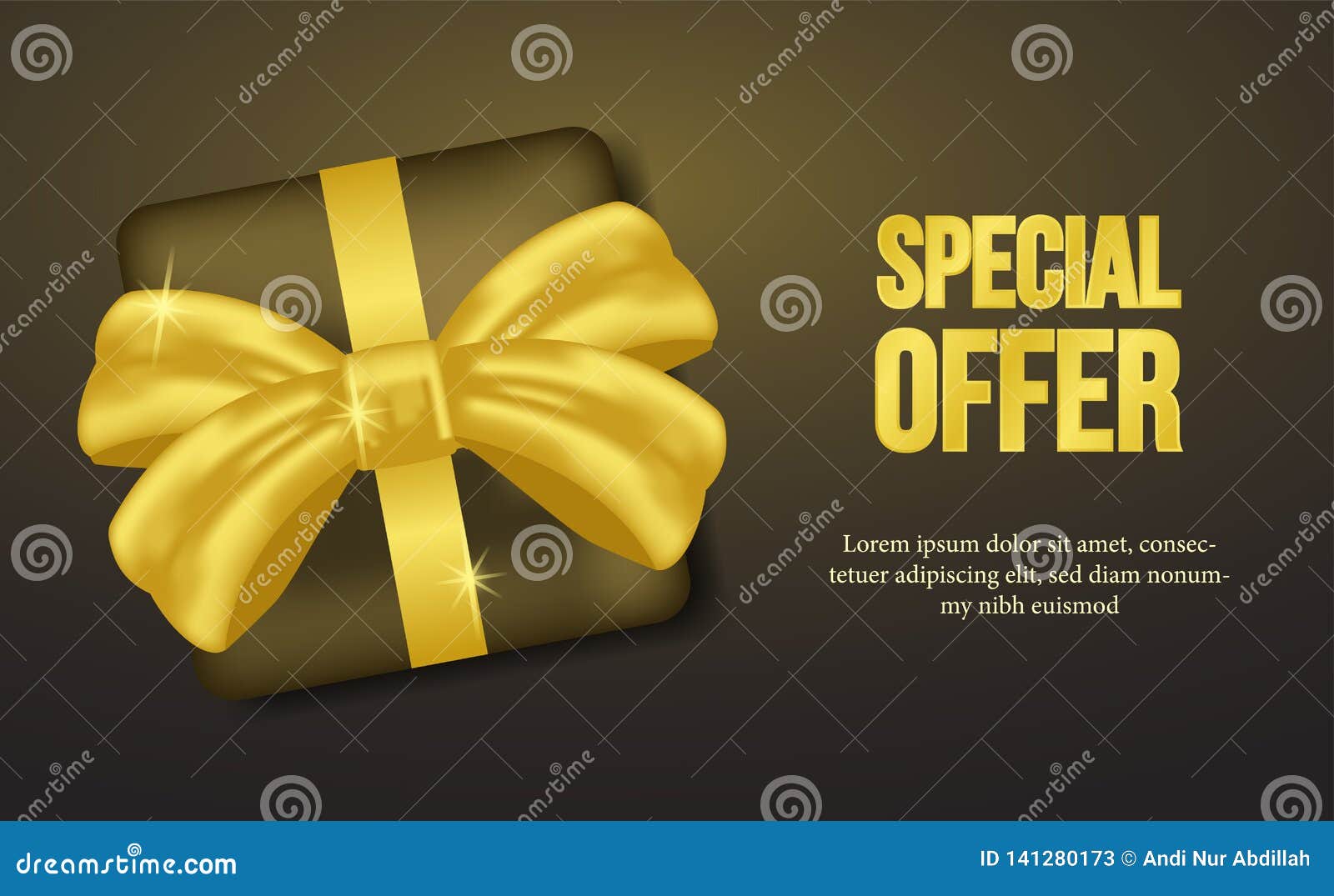 Special Offer Banner Poster Template with Luxury Look with Gift Box and ...