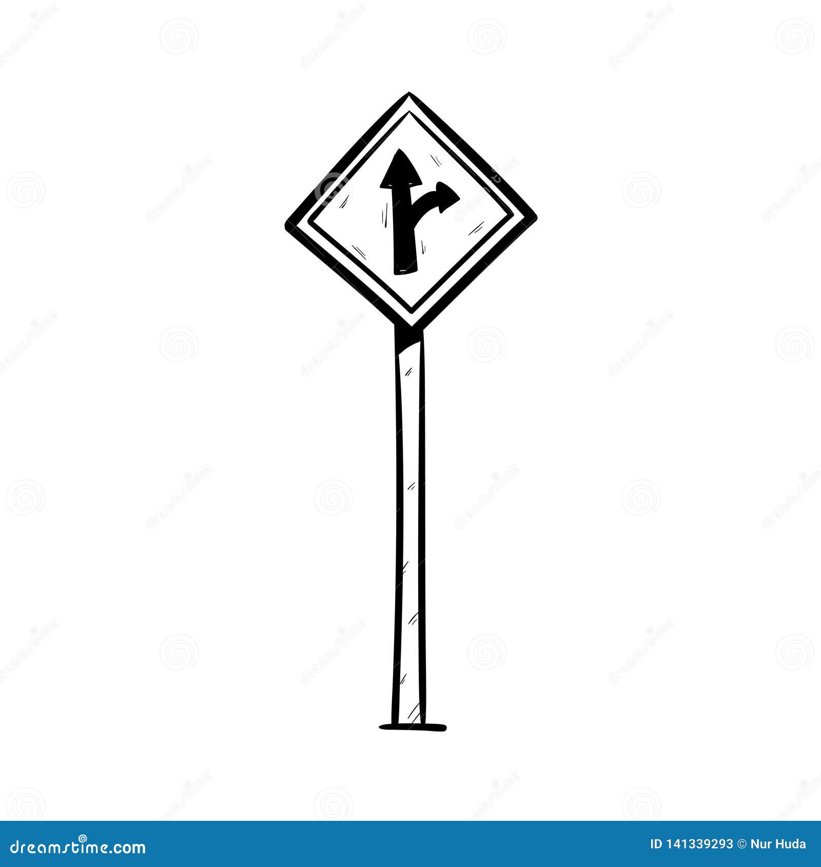 Traffic Signs Doodle Icon Vector Stock Illustration - Illustration of ...