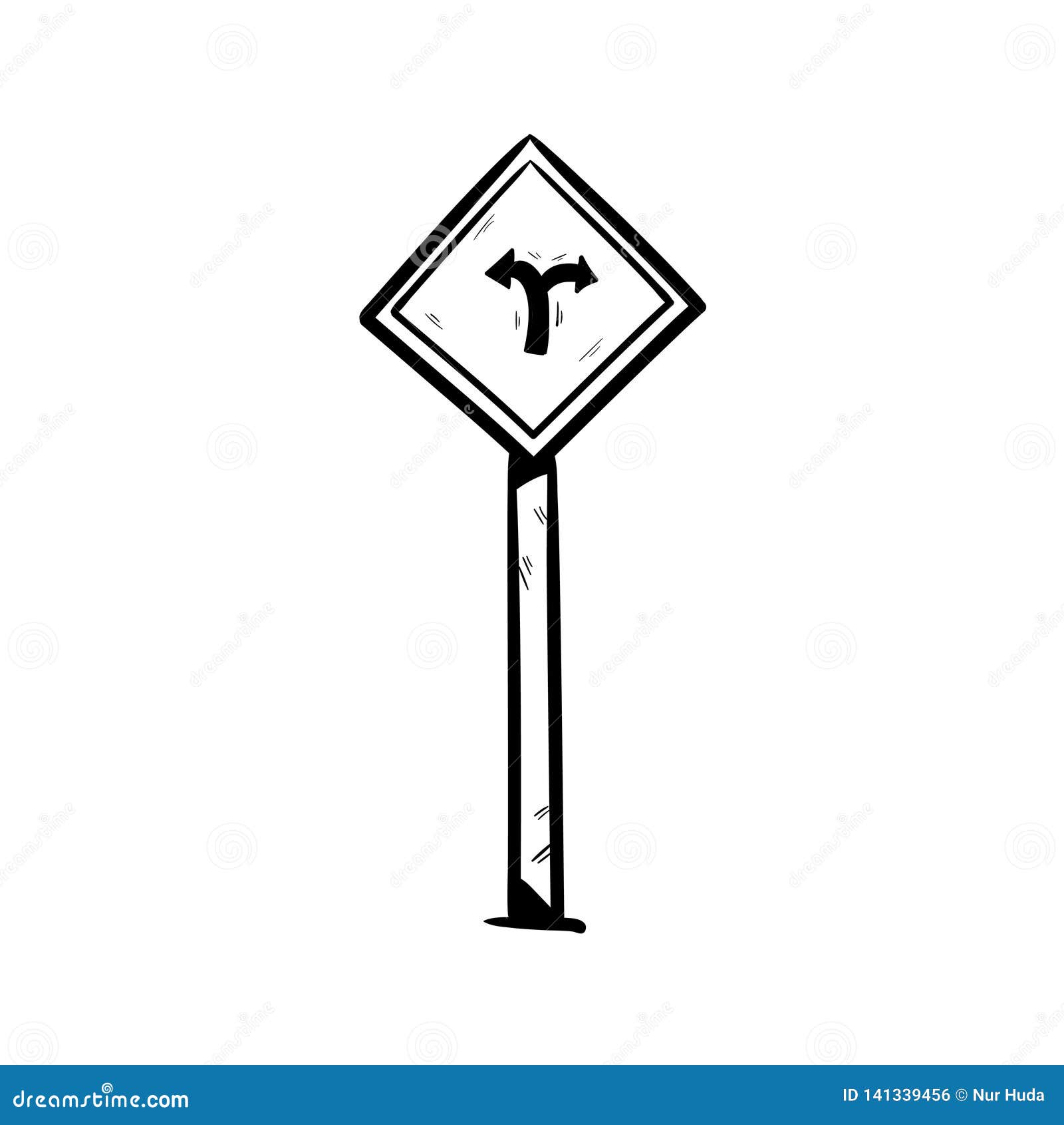 Traffic Signs Doodle Icon Vector Stock Illustration - Illustration of ...