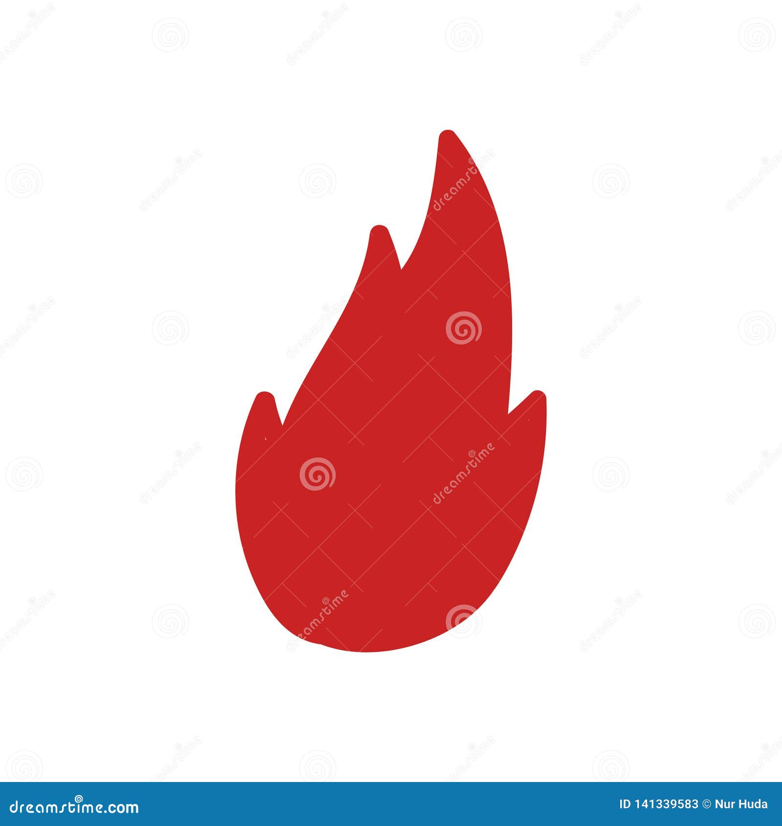 Fire Doodle Icon Vector Han Draw Stock Illustration - Illustration of ...