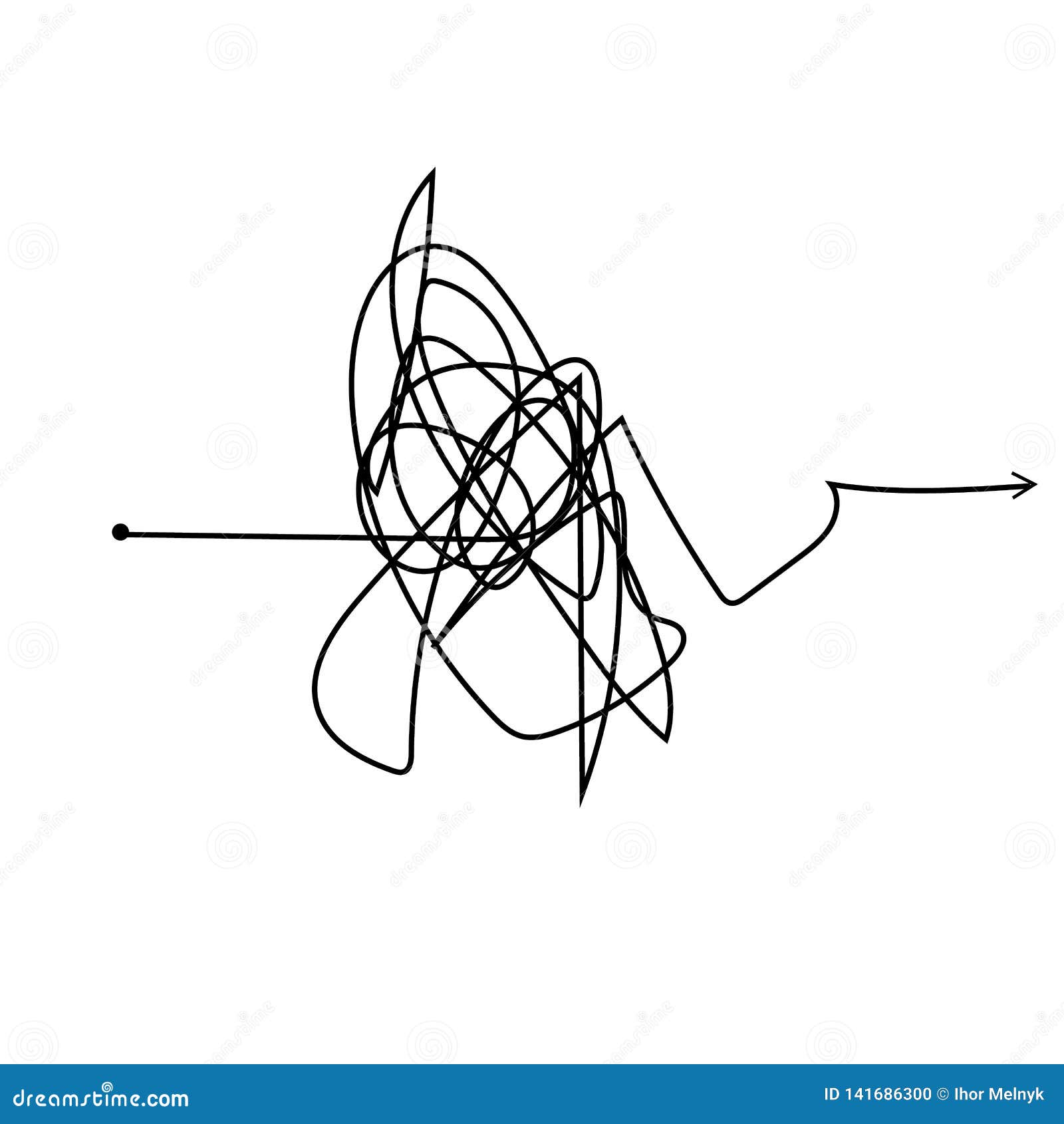 Insane messy line stock vector. Illustration of black - 141686300