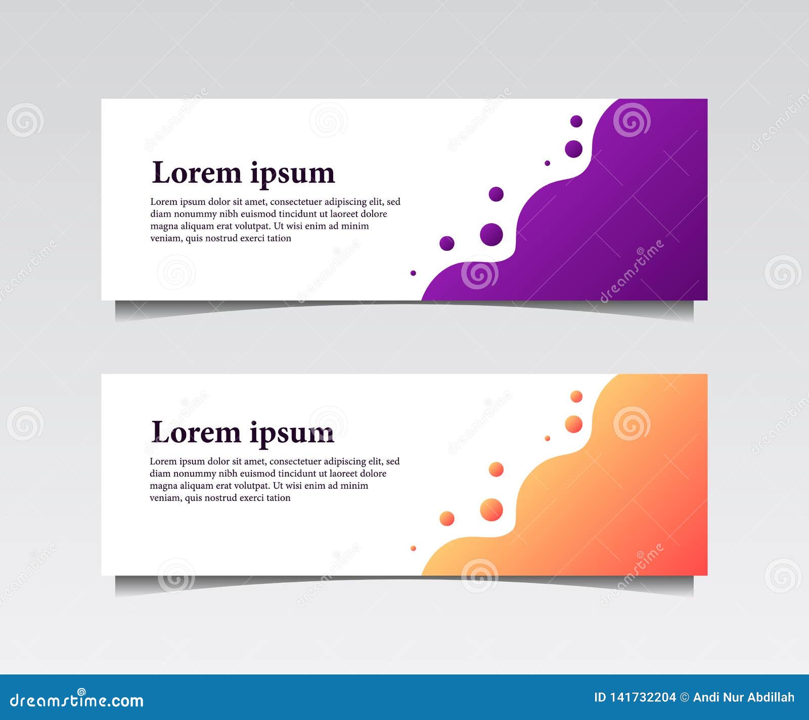 Business Header Banner Gradient Wave Simple Shape Stock Illustration ...