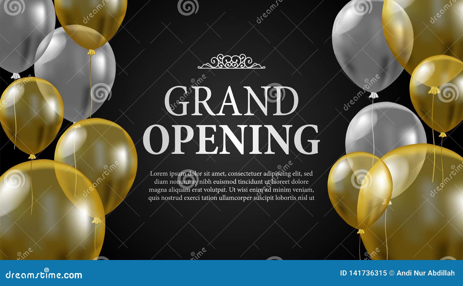 Special Luxury Grand Opening Party Celebration With 3D Golden Flying ...