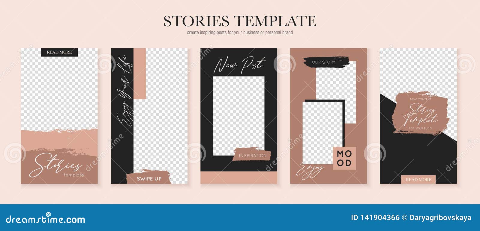 Set Of Instagram Stories Template.Design Layout Backgrounds For Social ...