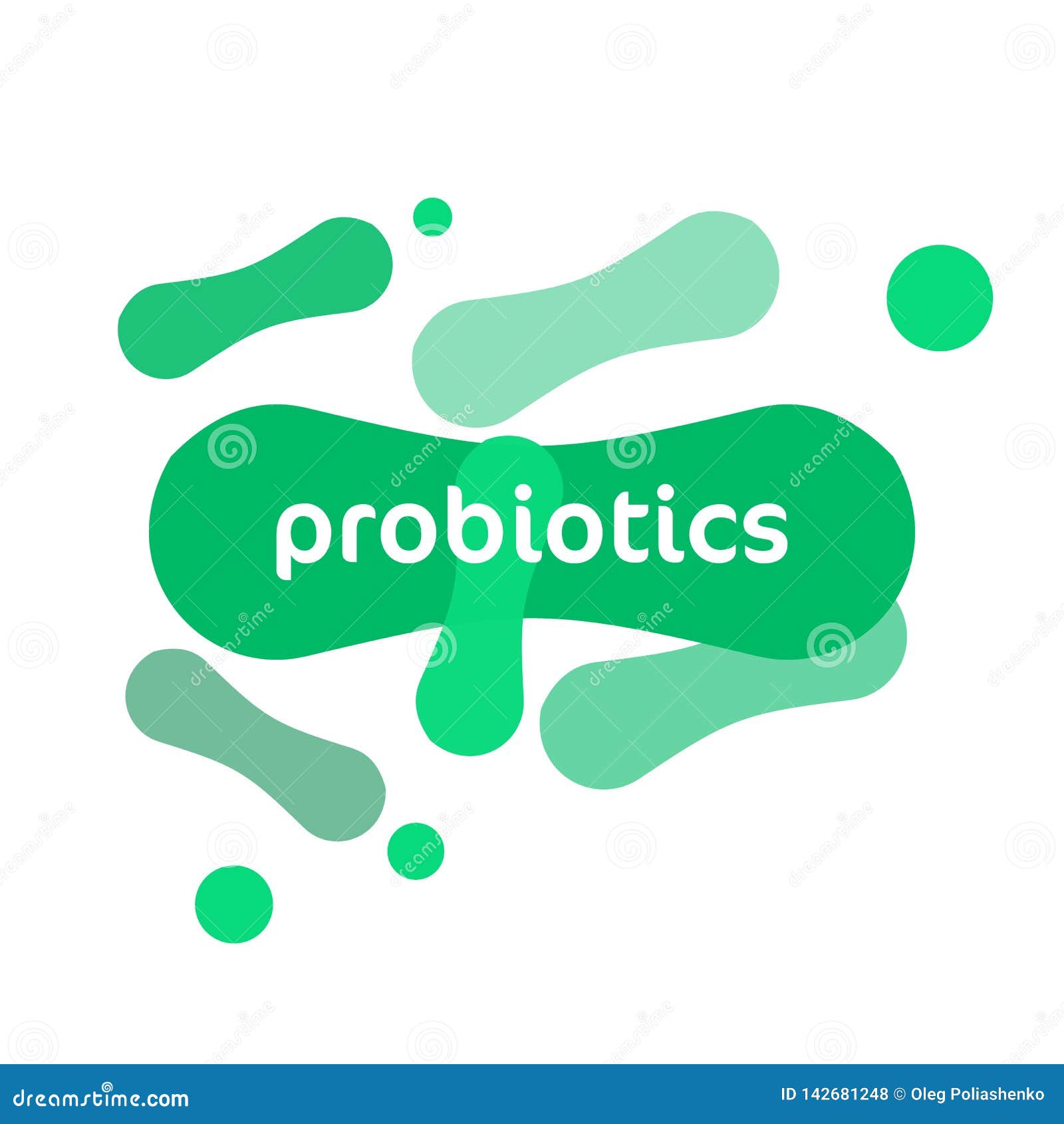 Probiotics Bacteria Vector Logo Stock Vector - Illustration of ...