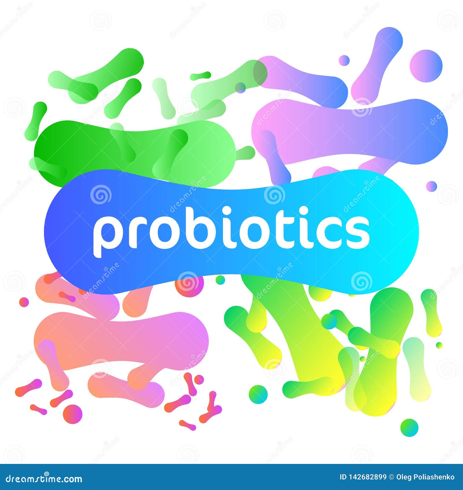 Probiotics Bacteria Vector Logo Stock Vector - Illustration of closeup ...