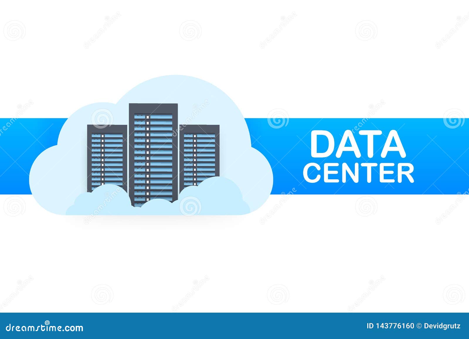 Data Center. Mainframe Service Concept Banner, Server Rack. Server Room ...