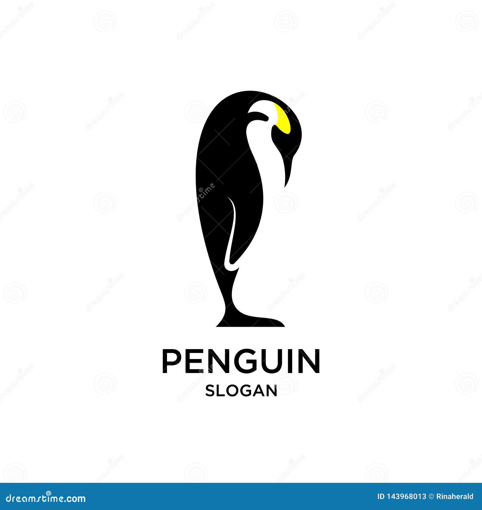 Penguin Black Walk Logo Icon Designs Vector Illustration Silhouette ...