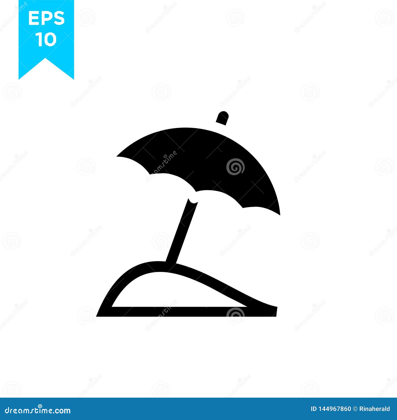 Simple Umbrella Parasol Sunshade Icon Design Vector Illustration Stock ...