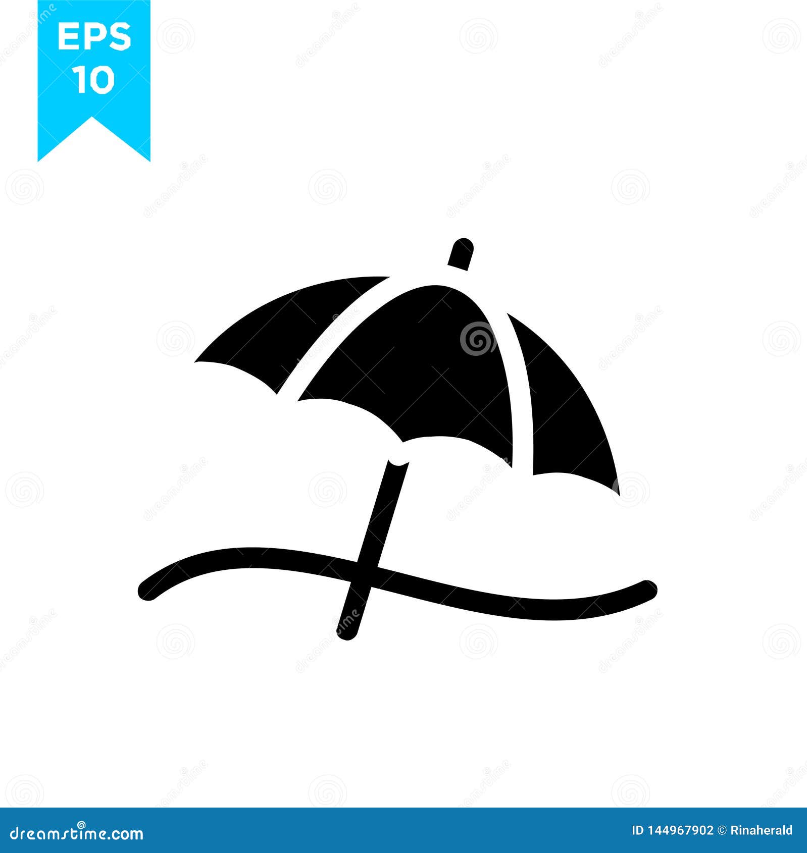 Simple Umbrella Parasol Sunshade Icon Design Vector Illustration Stock ...