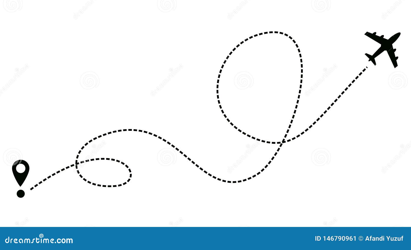 Airplane Dash Line Flight Route Stock Photography | CartoonDealer.com ...