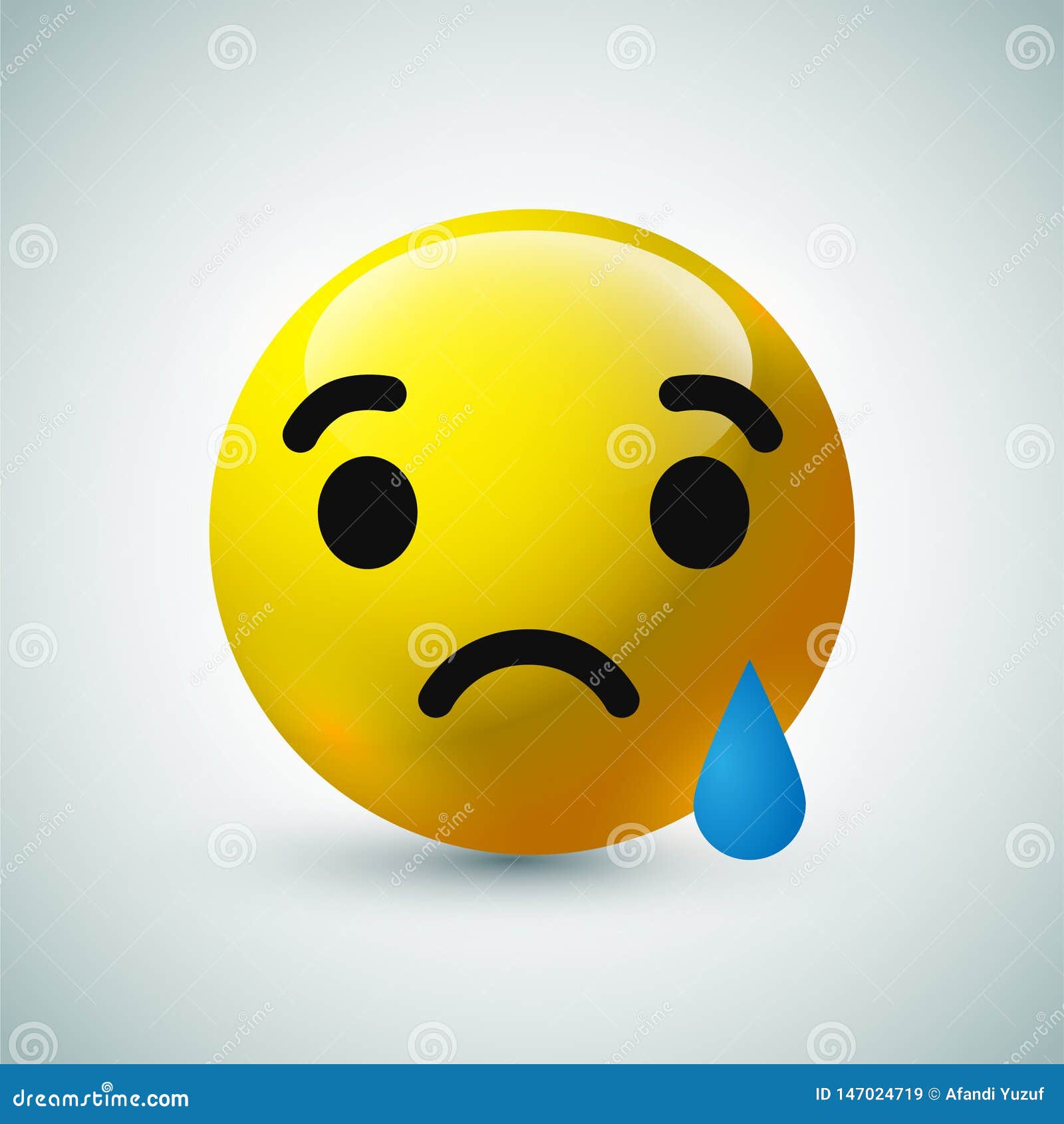 High Quality 3d Vector Round Yellow Cartoon Bubble Emoticons for Social ...