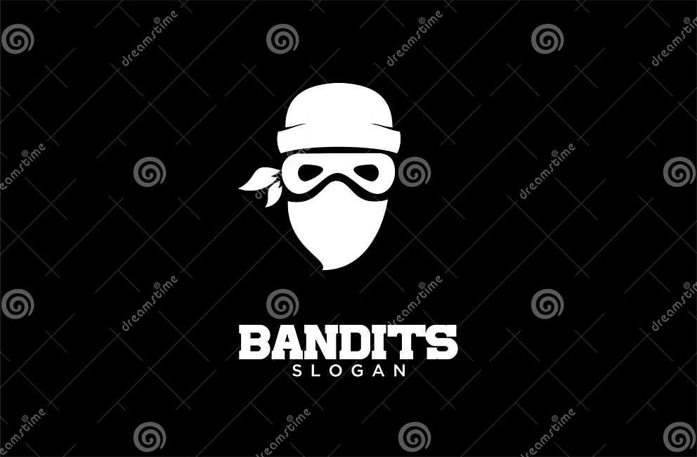 Bandits Head Face Simple Luxury Logo Icon Design Vector Isolated ...