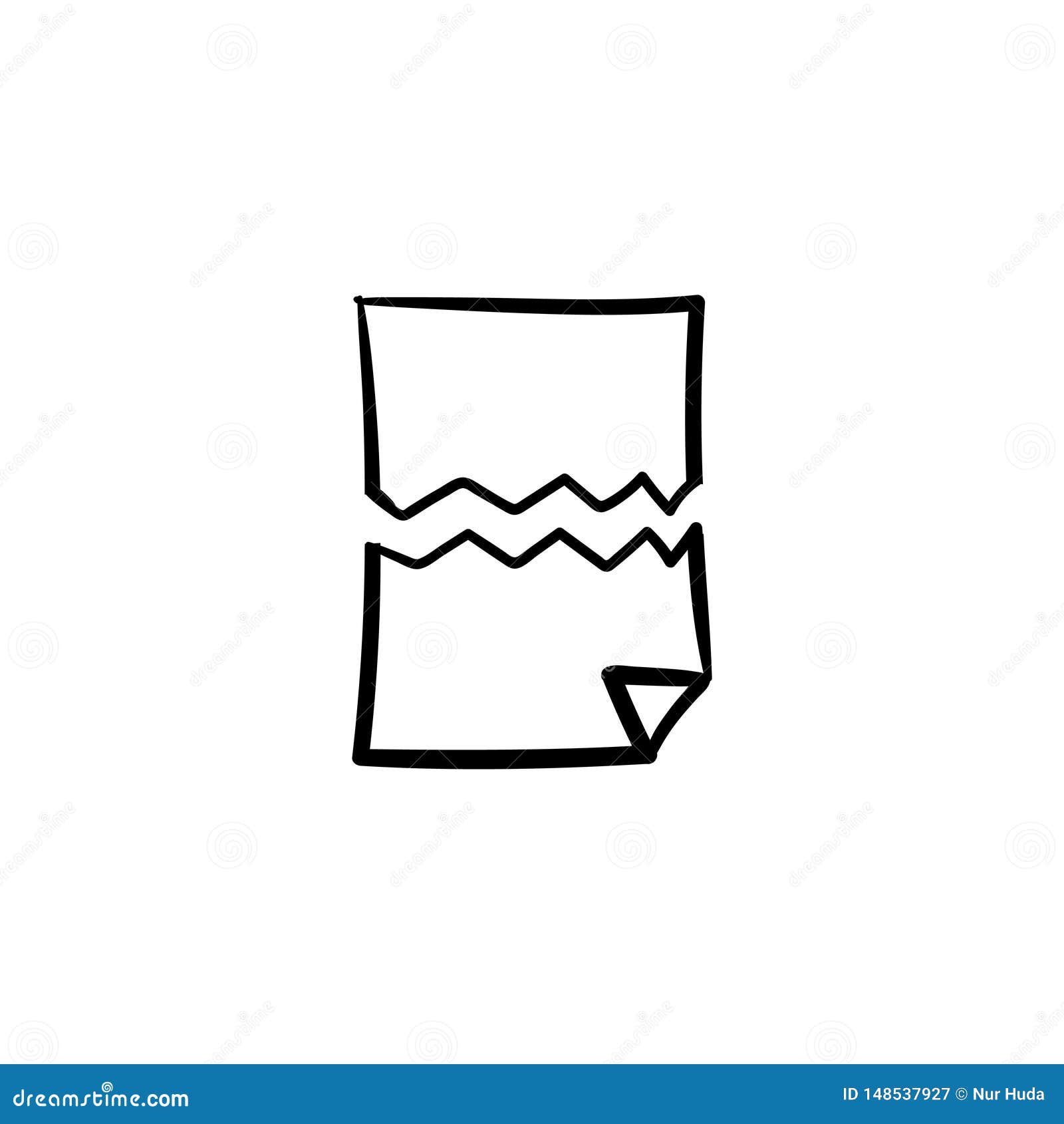 Corrupted File Doodle Icon Vector Hand Drawing Stock Vector ...