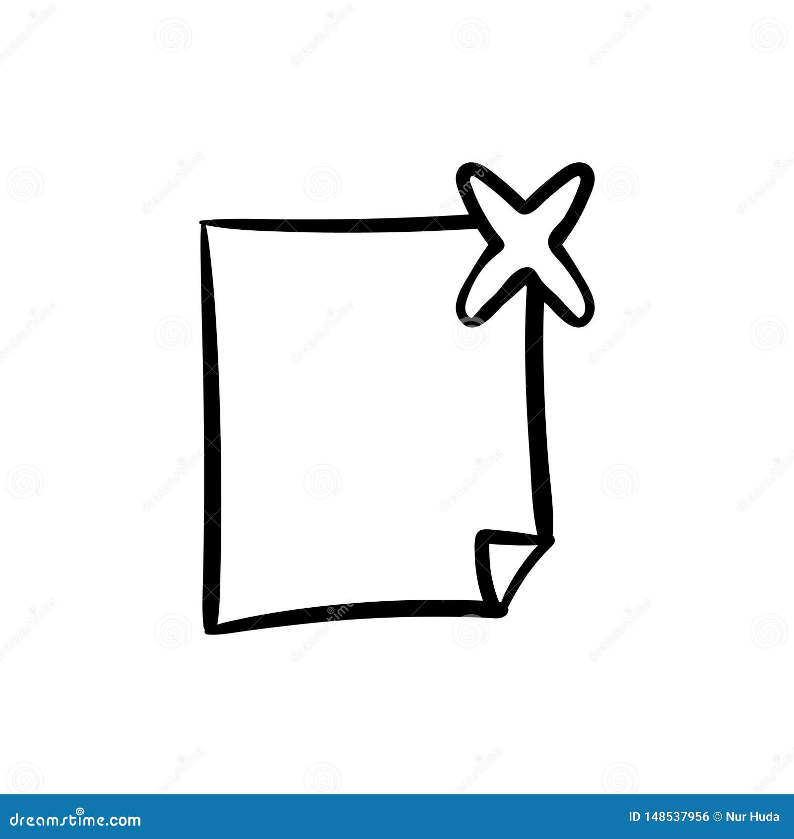 Corrupted File Doodle Icon Vector Hand Drawing Stock Vector ...