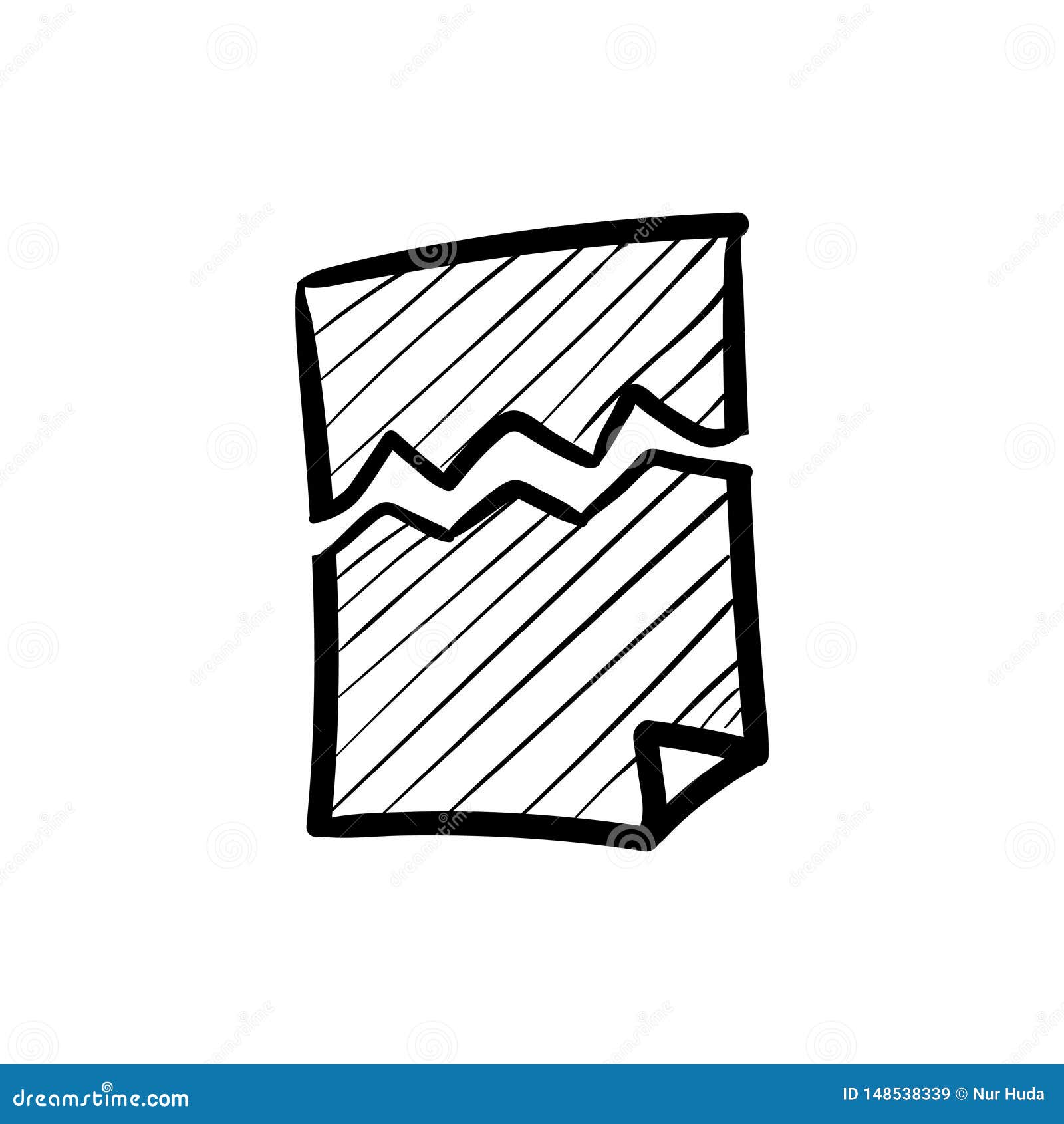 Corrupted File Doodle Icon Vector Hand Drawing Stock Illustration ...