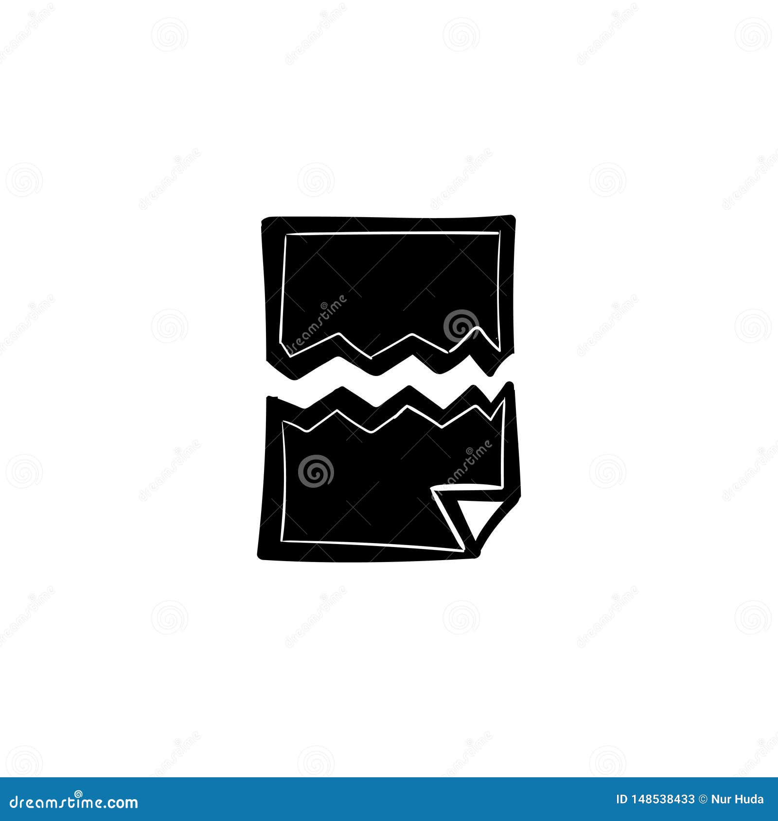 Corrupted File Doodle Icon Vector Hand Drawing Stock Illustration ...
