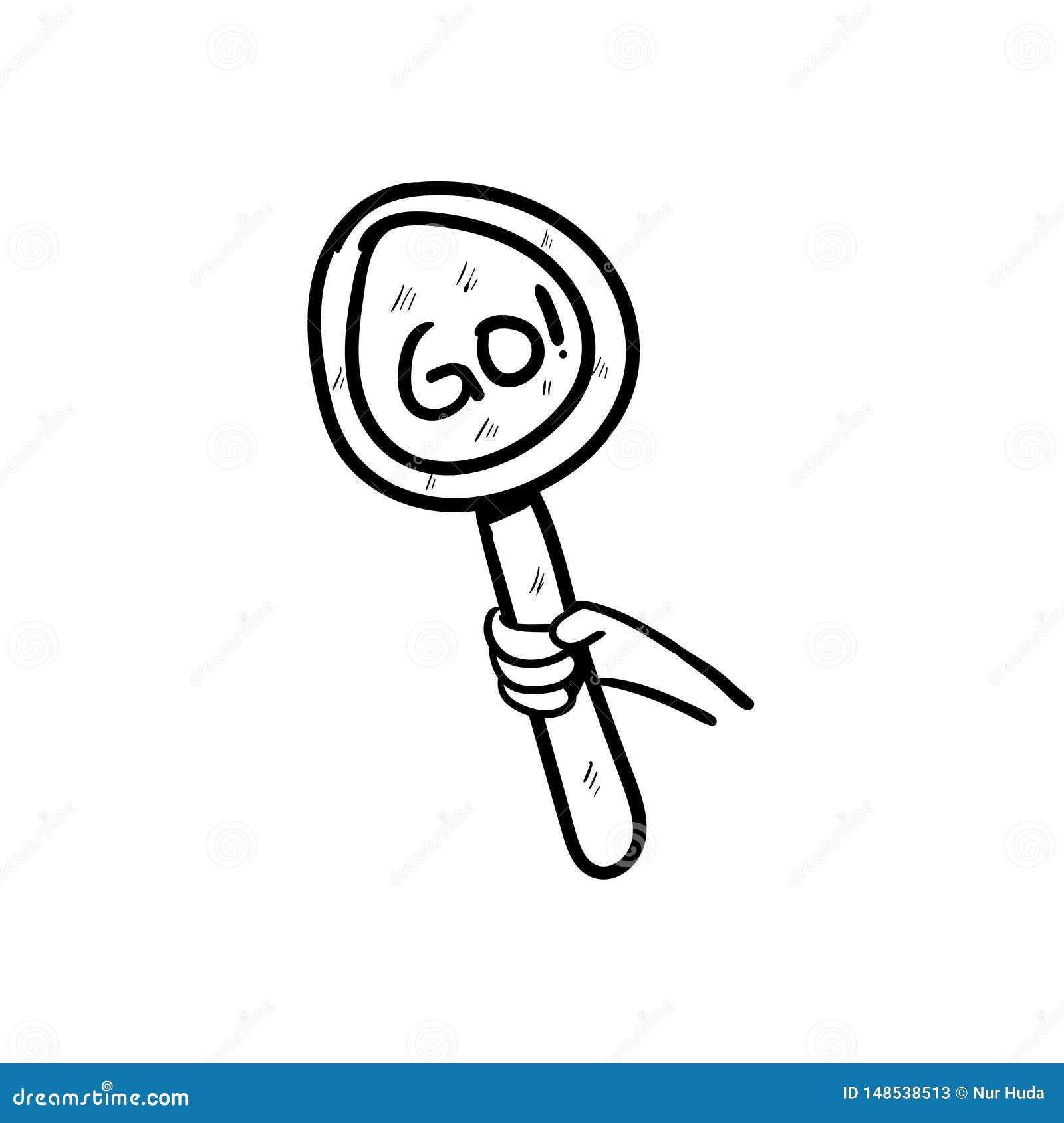 Go Sign Doodle Hand Icon Vector Hand Drawing Stock Illustration ...