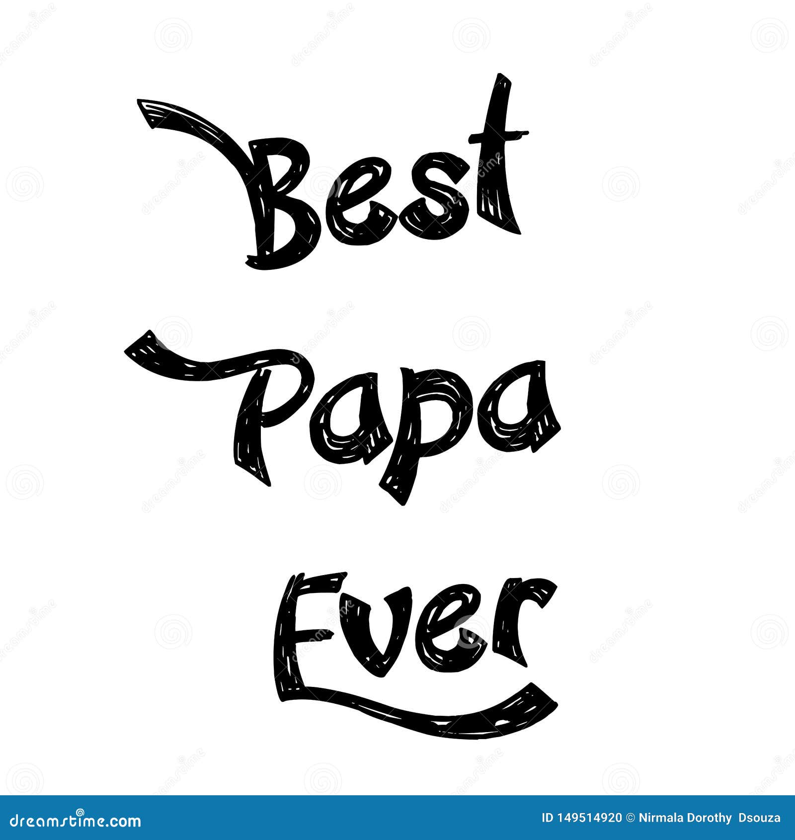 Best Papa Ever, Typography for Fathers Day Stock Illustration ...