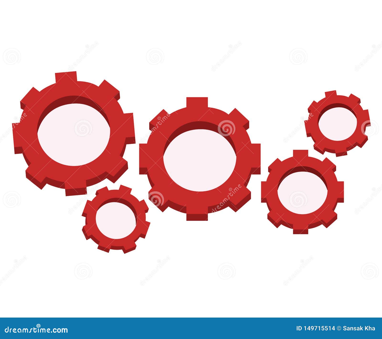 Cogs and Gears Icon Vector Illustration Stock Vector - Illustration of ...