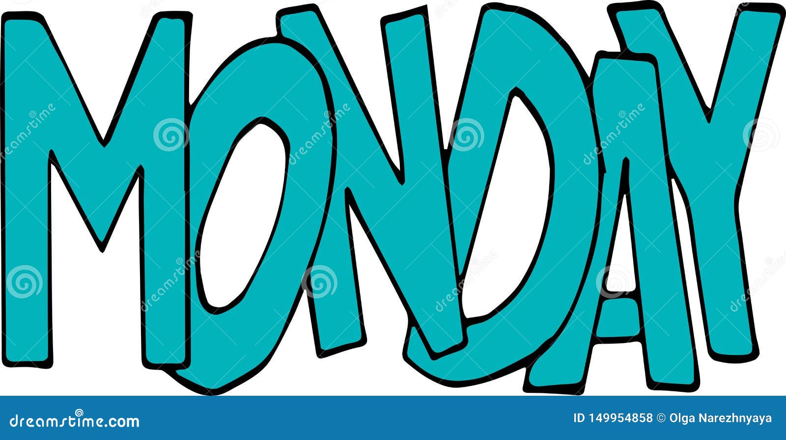 Monday. Banner, Poster and Sticker Concept Stock Illustration ...