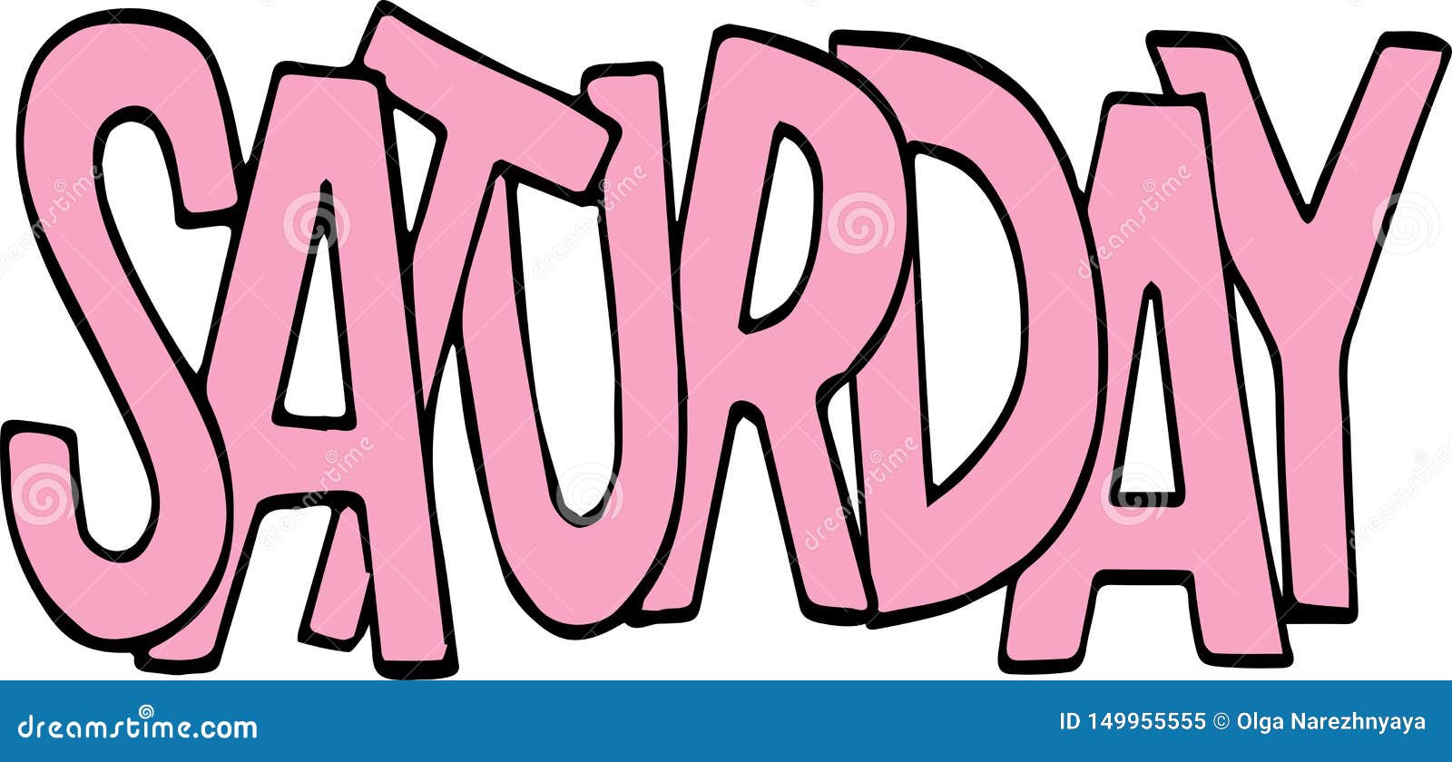 Saturday. Banner, Poster and Sticker Concept Stock Illustration ...