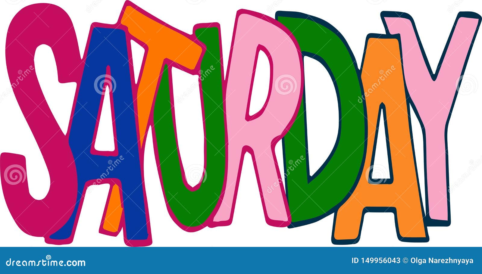 Saturday. Banner, Poster and Sticker Concept.Icon Message Saturday ...