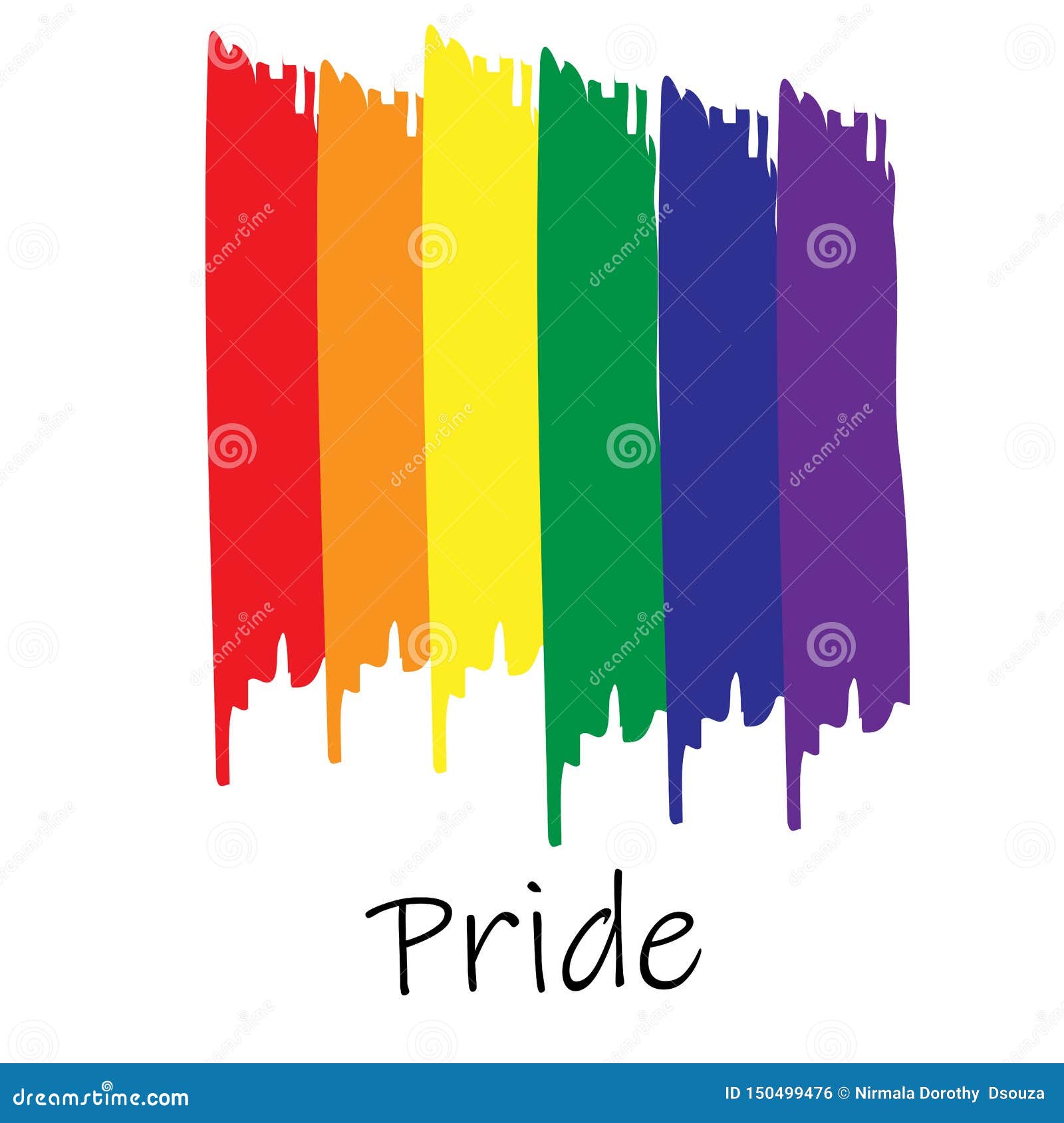 Pride Day Banner Design with Rainbow Colors Stock Illustration ...