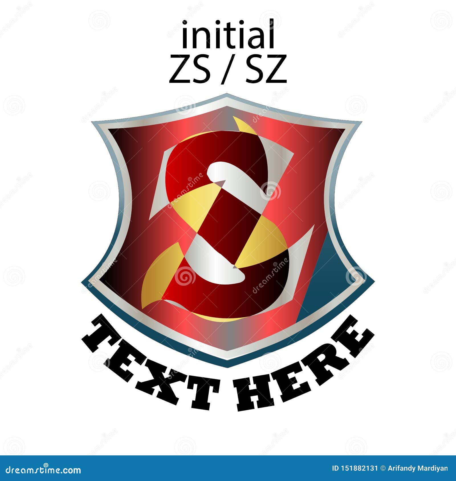 Simple Elegant Initial Letter Type ZS or SZ Stock Vector - Illustration ...