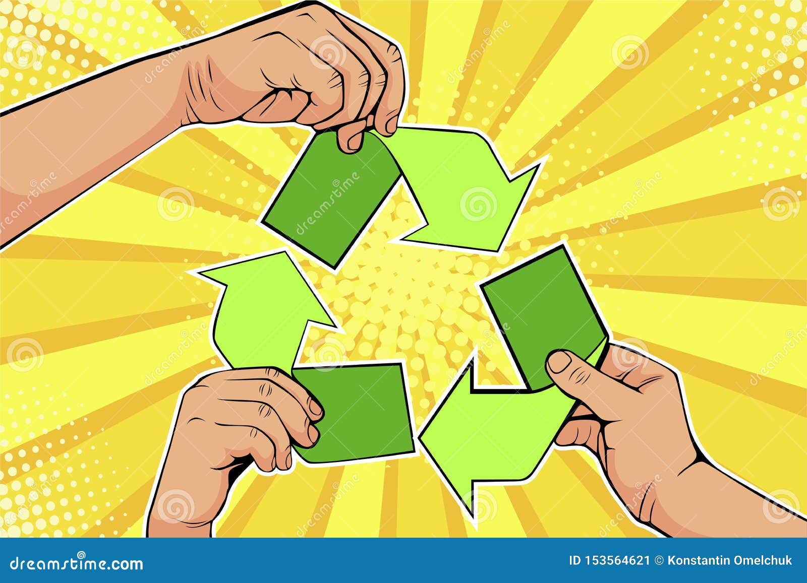 Paper Recycle Sign. Vector Drawing And Lettering | CartoonDealer.com ...