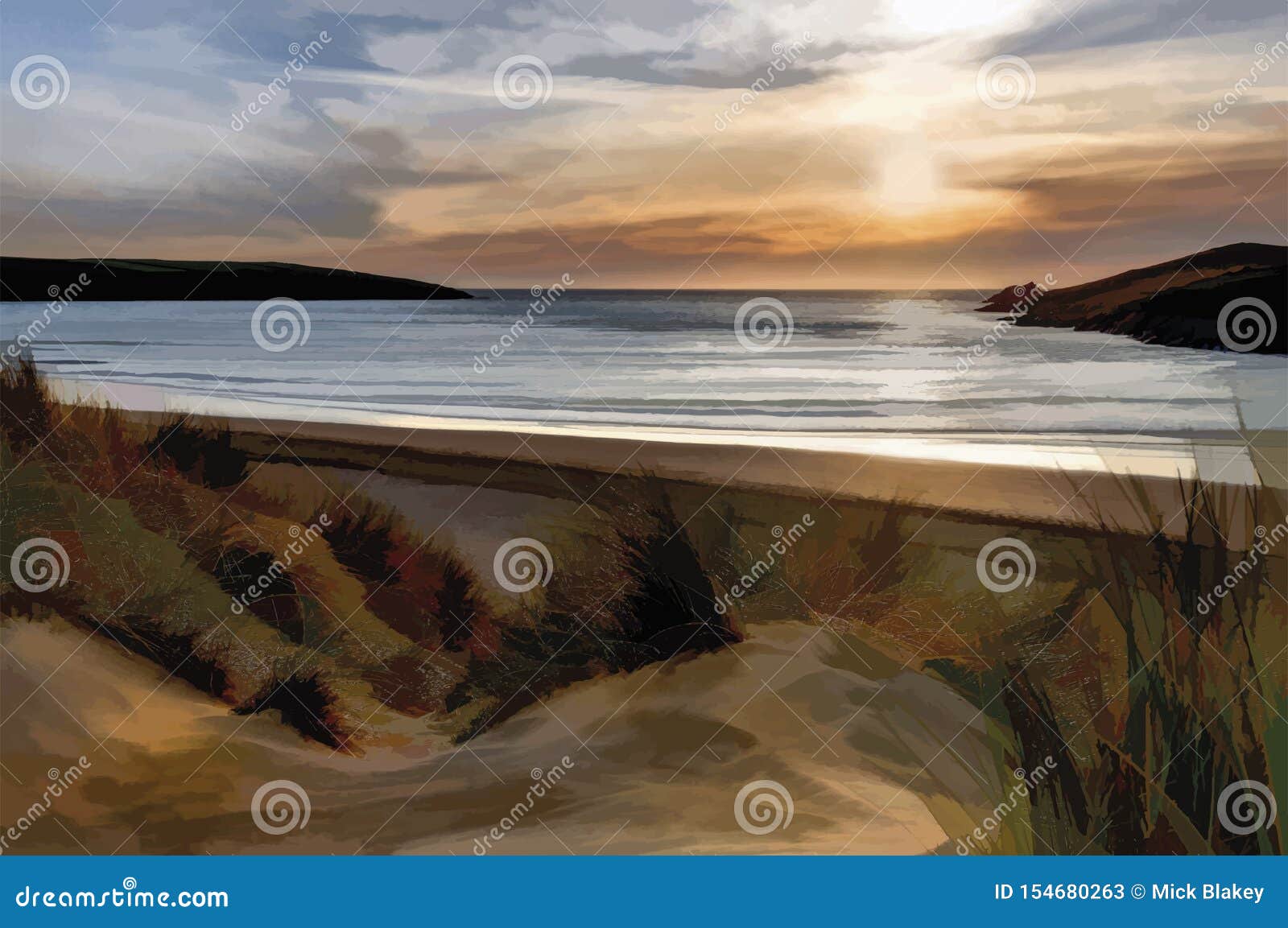Beach Cornwall Stock Illustrations – 133 Beach Cornwall Stock ...