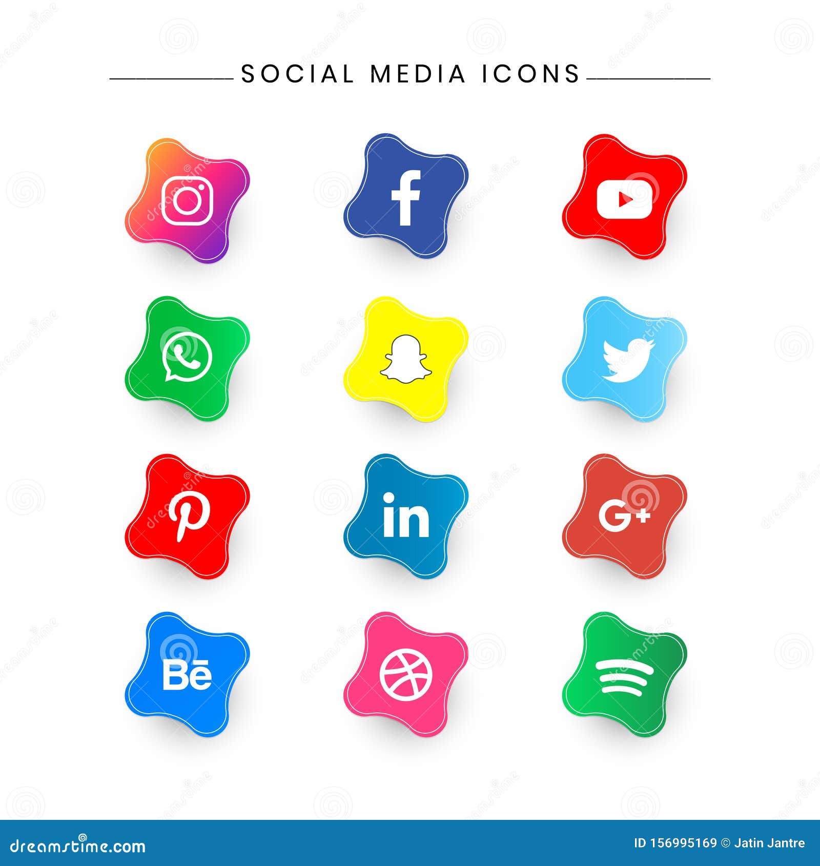 Abstract Social Media Icon Pack Editorial Stock Image - Illustration of ...