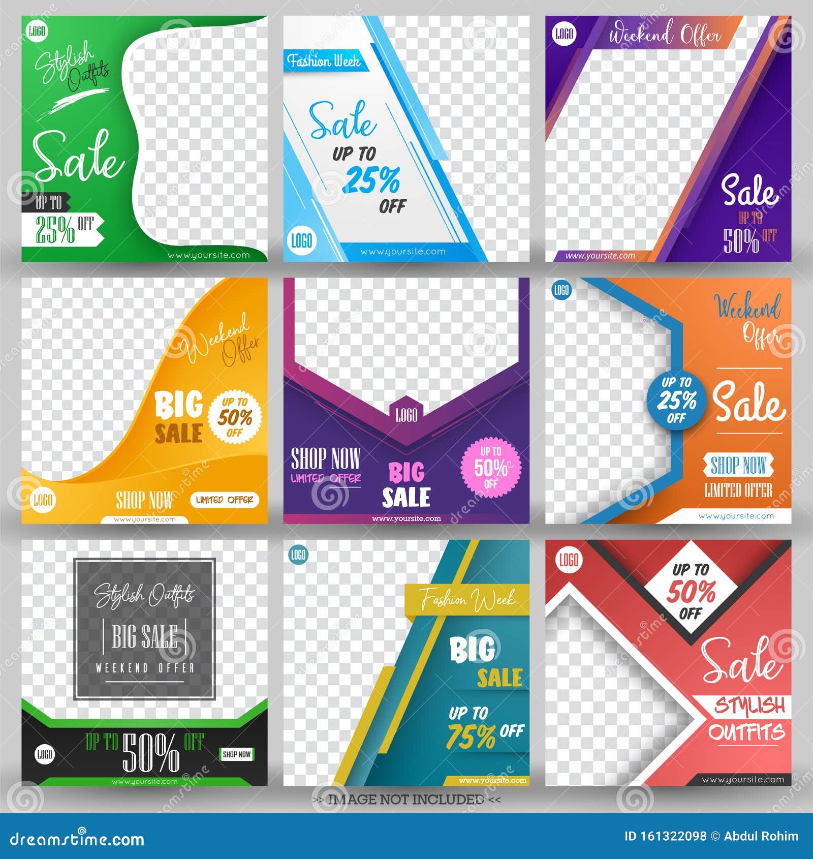 Modern Promotion Square Web Banner for Social Media Mobile Apps ...