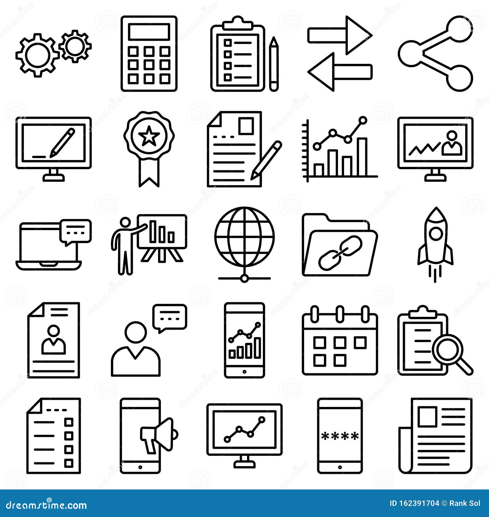 Digital System Vector Icons Set Every Single Icon Can Easily Modify or ...