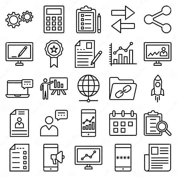 Digital System Vector Icons Set Every Single Icon Can Easily Modify or ...