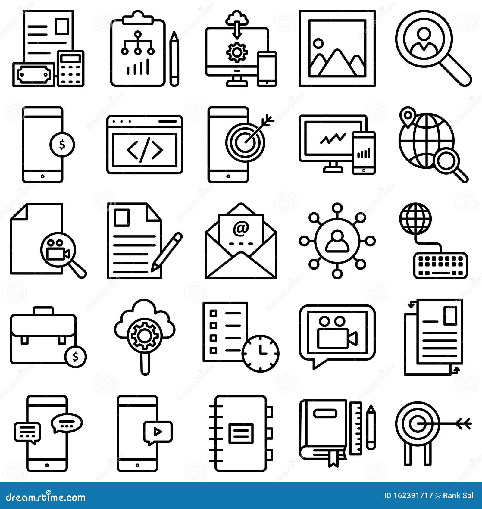 Digital System Vector Icons Set Every Single Icon Can Easily Modify or ...