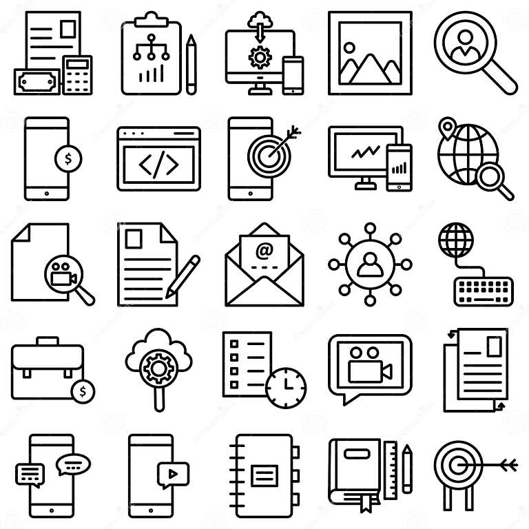 Digital System Vector Icons Set Every Single Icon Can Easily Modify or ...