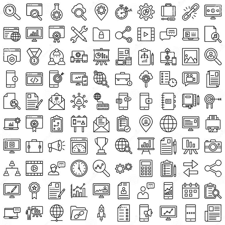 Digital System Vector Icons Set Every Single Icon Can Easily Modify or ...
