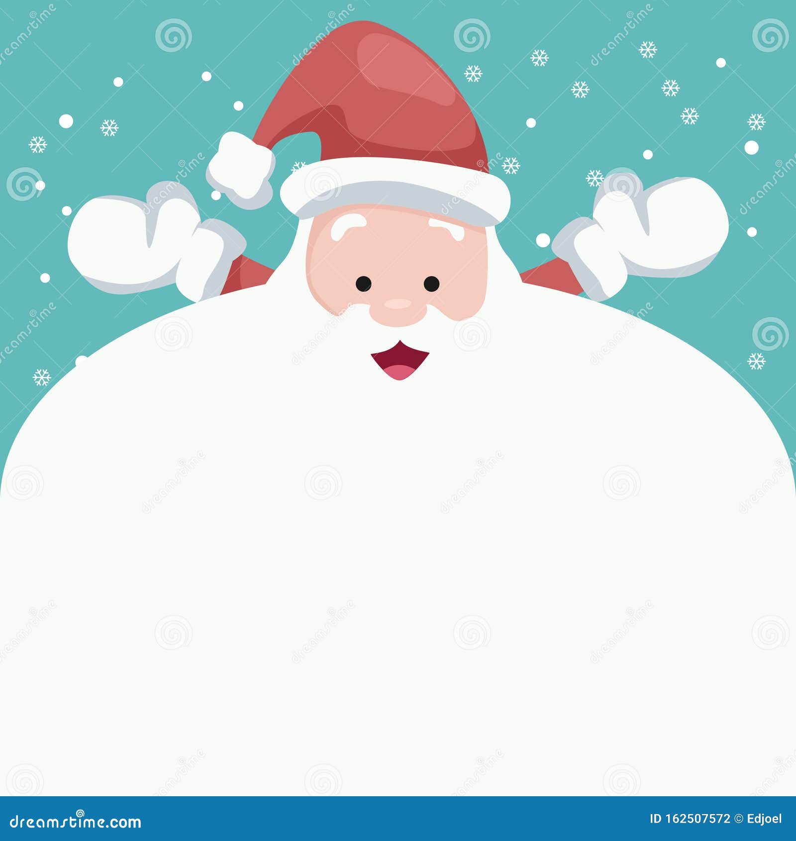 Christmas Card of Santa Claus To Write Dedication Stock Vector ...