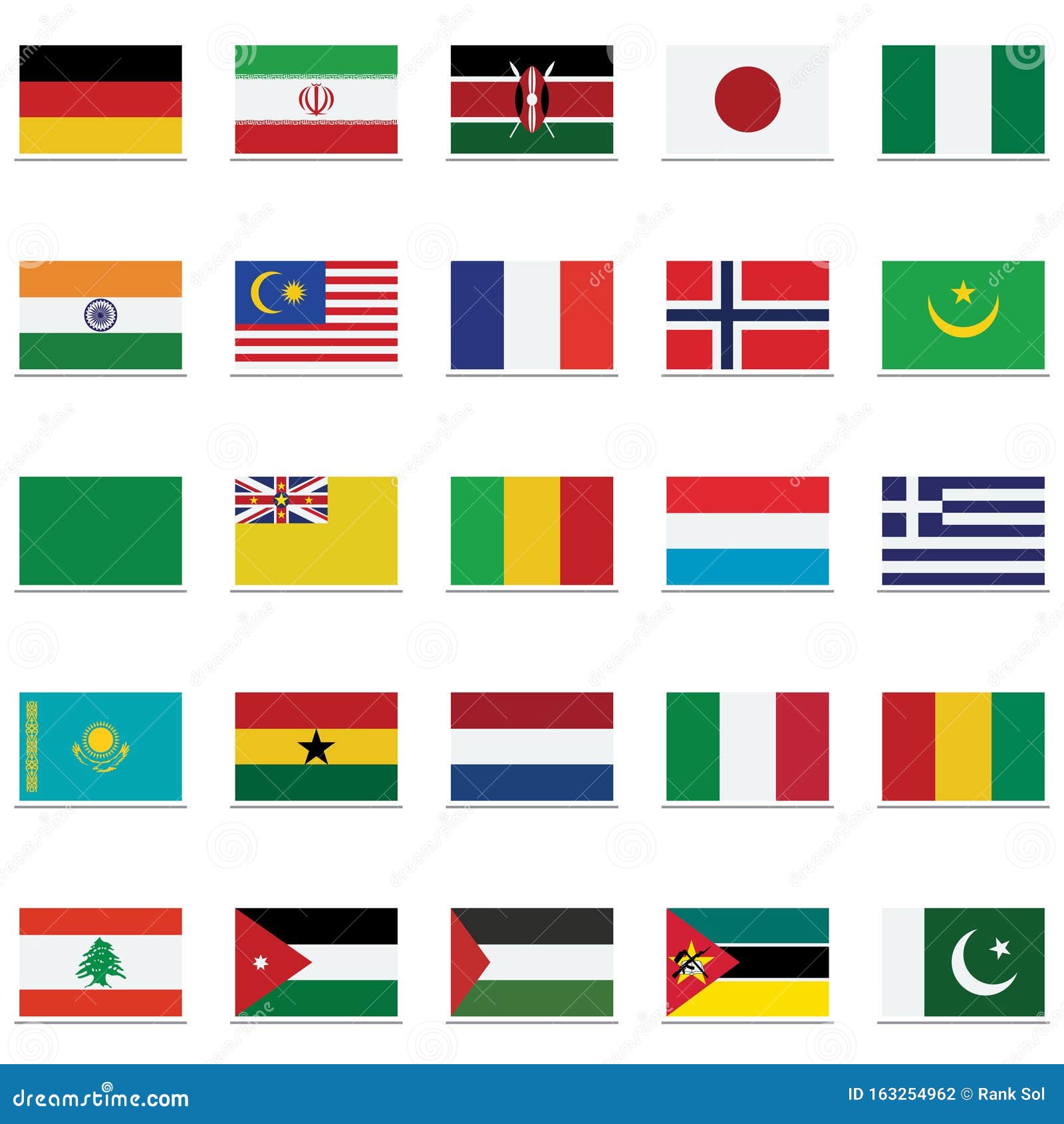 World Flag Isolated Vector Illustration Set Every Single Flag You Can ...