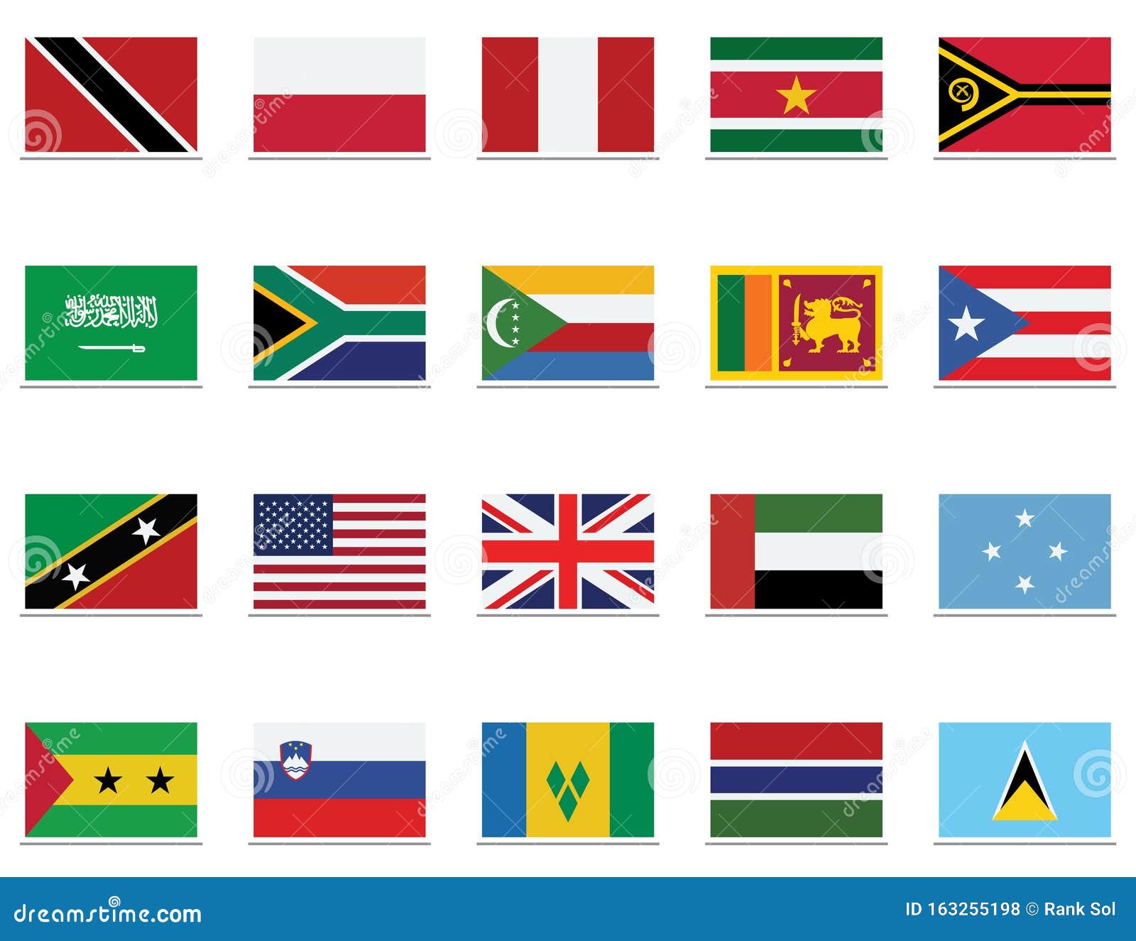 World Flag Isolated Vector Illustration Set Every Single Flag You Can ...