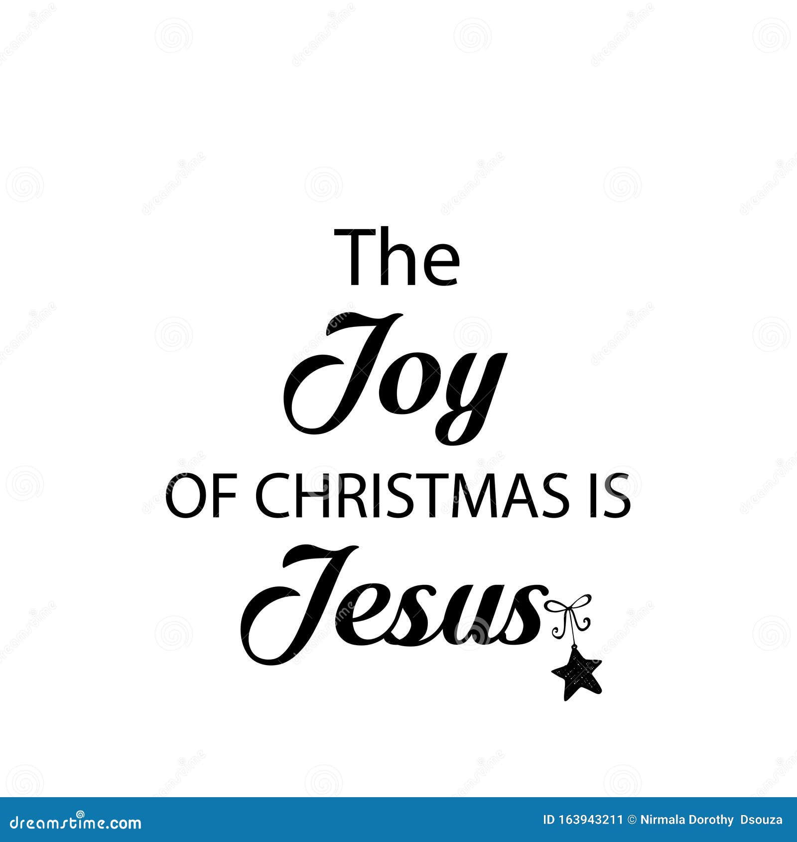 The Joy of Christmas is Jesus Stock Vector - Illustration of merry ...