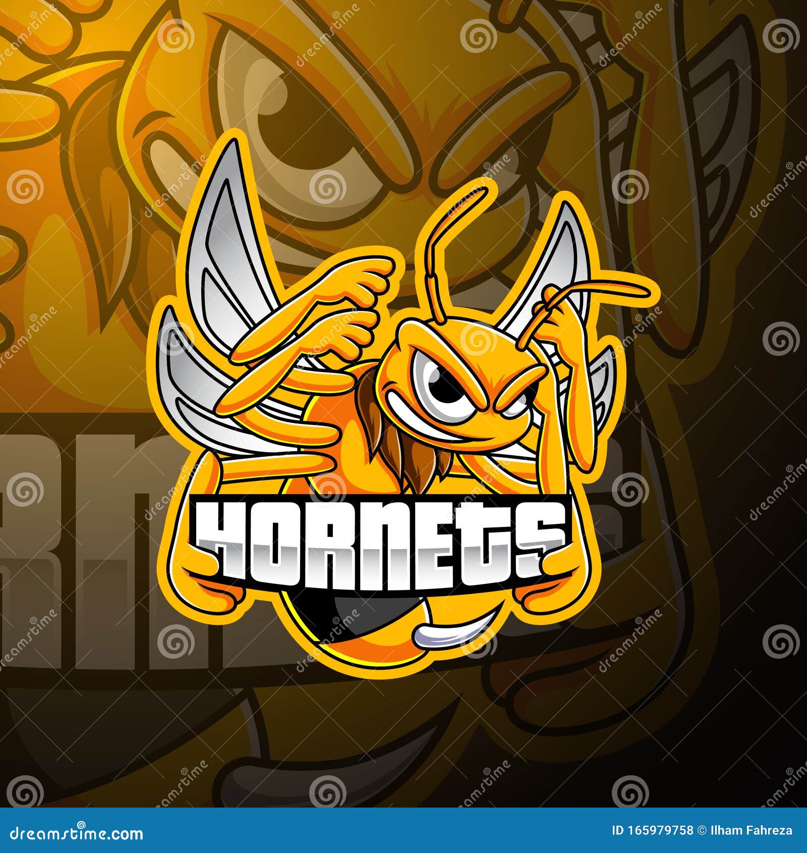 Hornets Mascot Logo Design Vector With Modern Illustration Concept ...