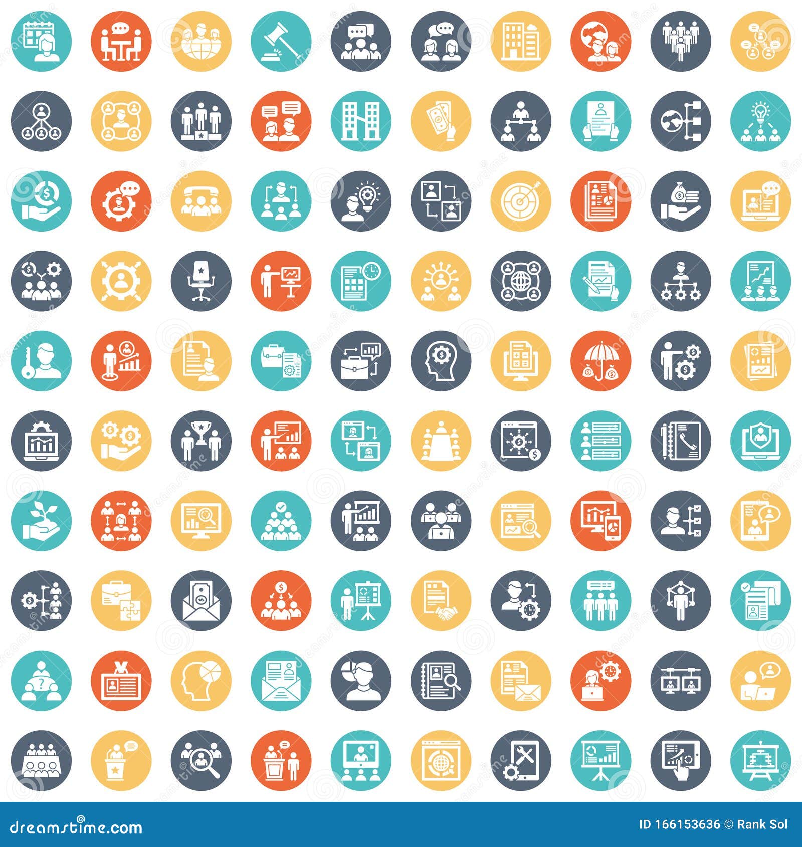 HR Management Vector Icons Set Every Single Icon Can Be Easily Modified ...